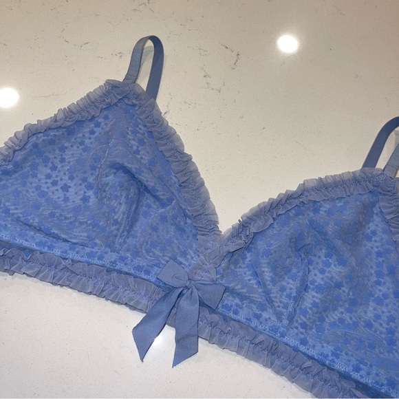 aerie | Intimates & Sleepwear | Nwot Aerie Flocked Ruffle Triangle ...